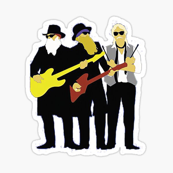 "ZZ Top" Sticker by bravorodmyr | Redbubble