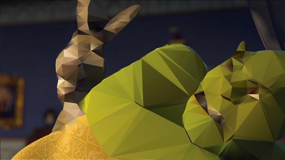 "Low Poly Shrek and Donkey" by LowPolyBoi | Redbubble