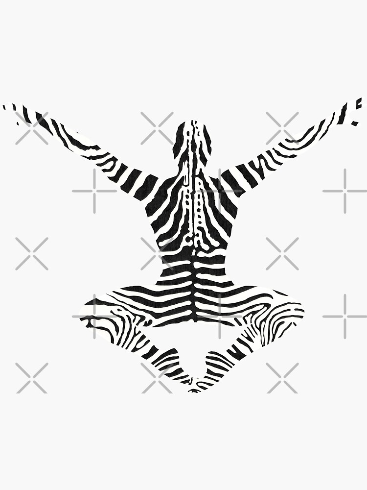 "CONTEMPORARY BALLET - ZEBRA TEXTURE - MALE DANCER SILHOUETTE" Sticker ...