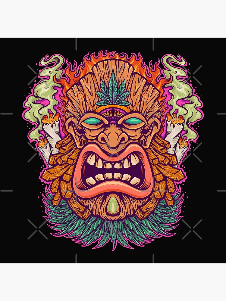 "Angry Tiki mascot | Mount Walker®" Poster for Sale by MountWalker ...
