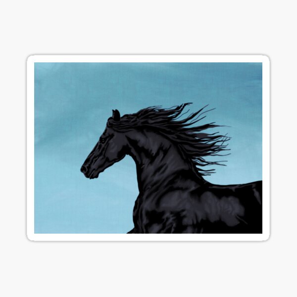 "Friesian Horse" Sticker by HarveyEdgar | Redbubble