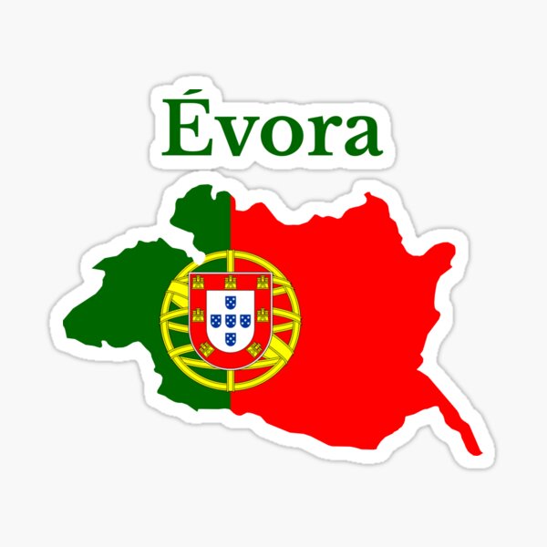 "Evora District Map Design, Portugal." Sticker for Sale by marosharaf ...