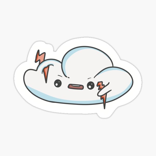 "Sassy Lightning Bolt Cloud" Sticker for Sale by CozyBeeCreates | Redbubble