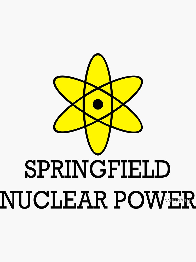 "Springfield Nuclear Power" Sticker for Sale by bongofury | Redbubble