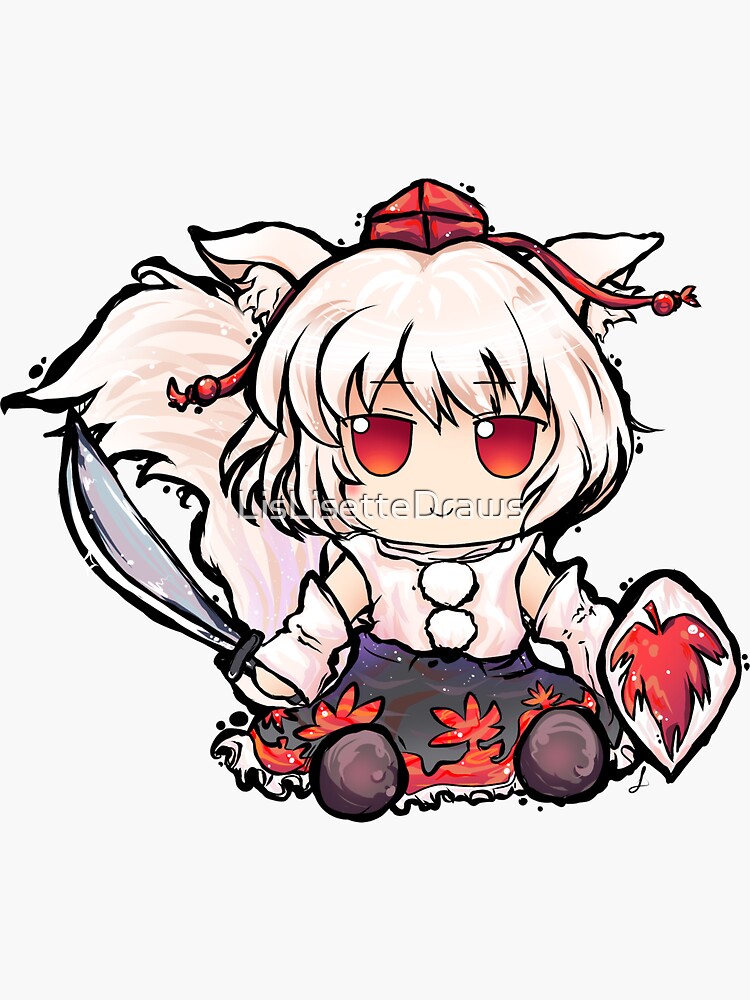 "Momiji Fumo Fumo" Sticker for Sale by LisLisetteDraws | Redbubble