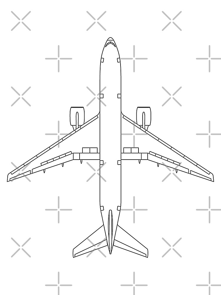 "Boeing 777 Top View" Poster for Sale by Avinez | Redbubble