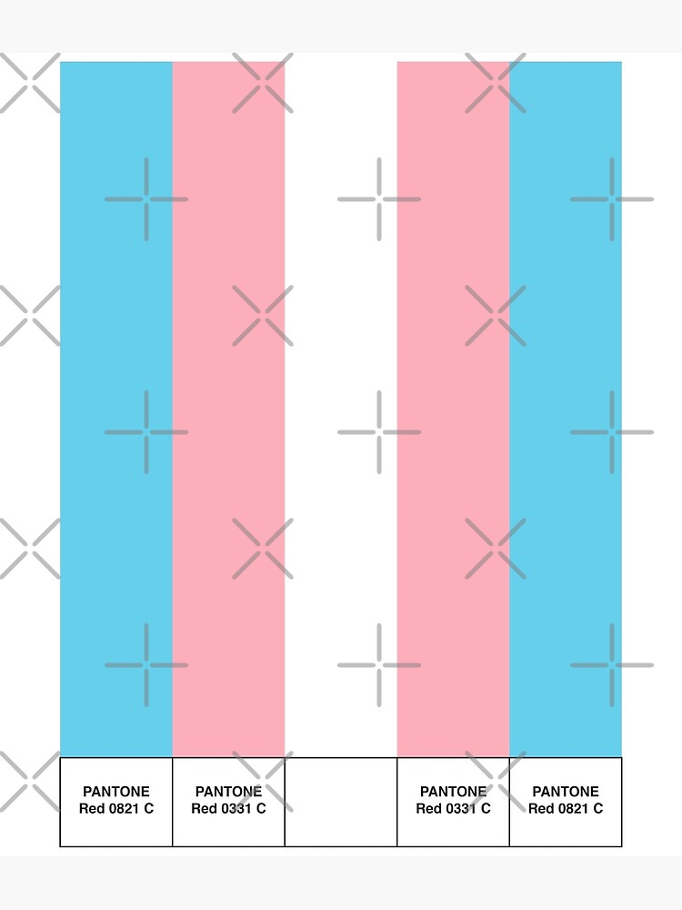 "Pantone Trans Flag" Poster for Sale by BlackBones | Redbubble
