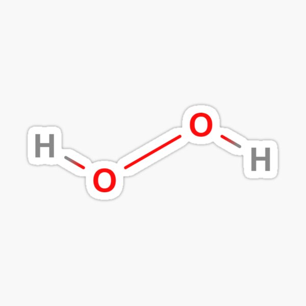 "Hydrogen Peroxide Molecule" Sticker for Sale by razor7877 | Redbubble