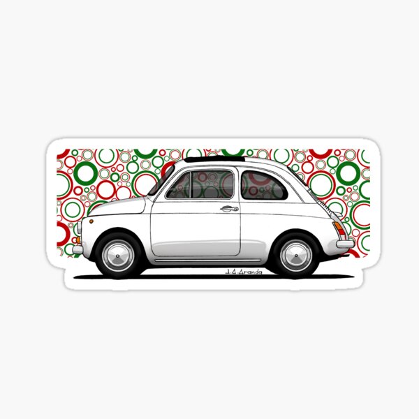 "My freehand drawing of the iconic italian classic car with tricolor ...