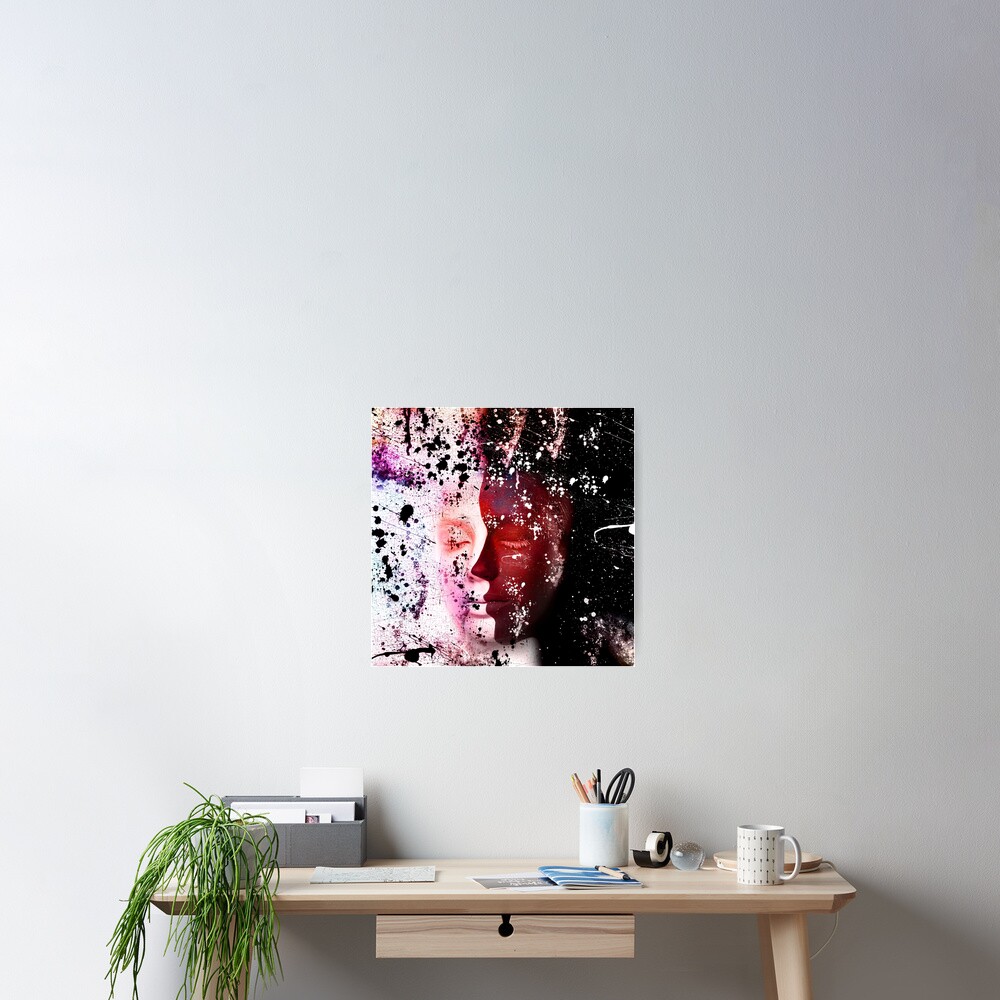 "2 FACE " Poster for Sale by johnnyssandart | Redbubble
