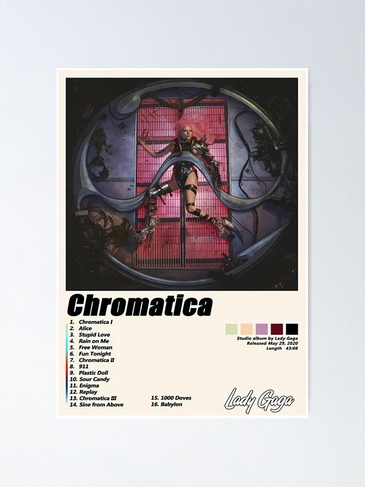 "Chromatica Album Cover" Poster for Sale by wolulykur | Redbubble