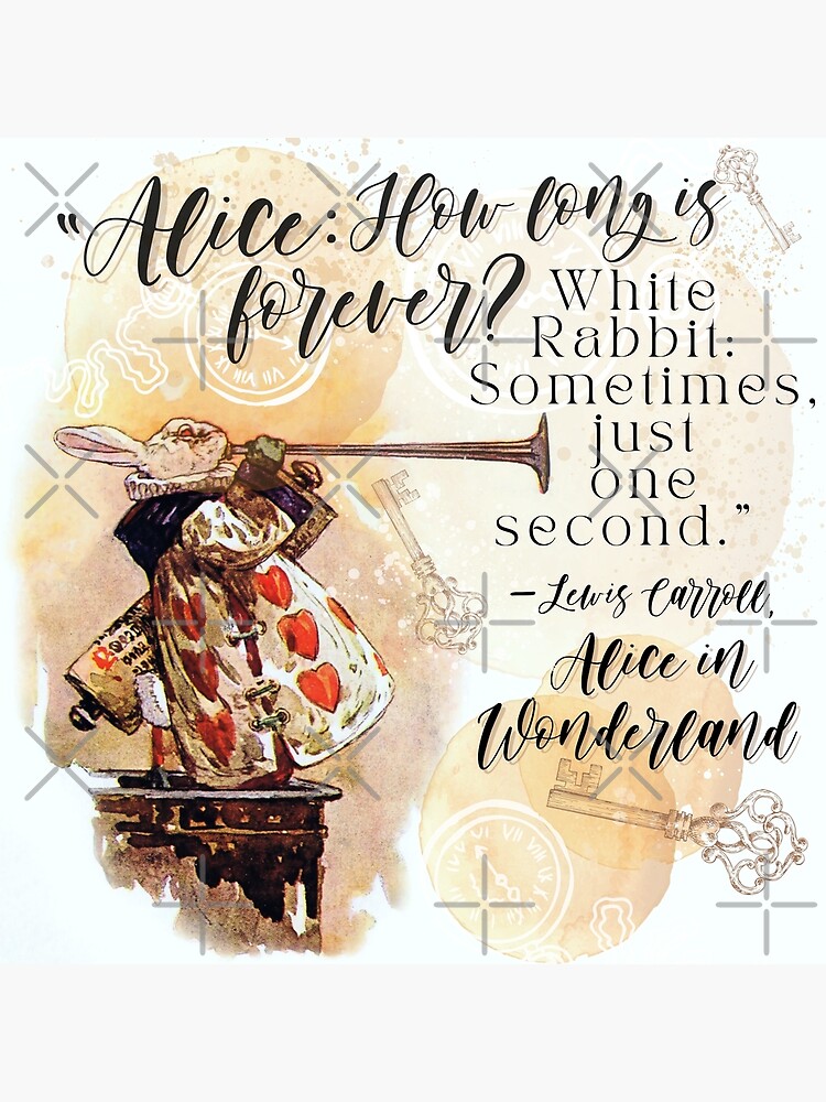 "Alice in Wonderland The White Rabbit Quote " Poster for Sale by ...