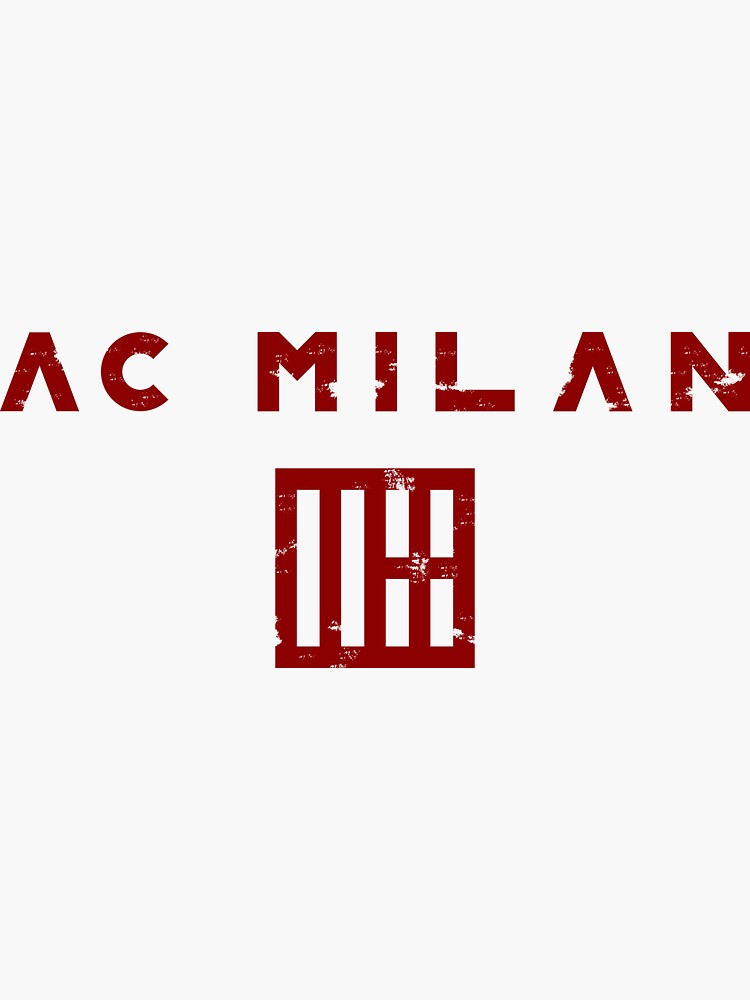 "AC Milan Minimal" Sticker by daimon94 | Redbubble