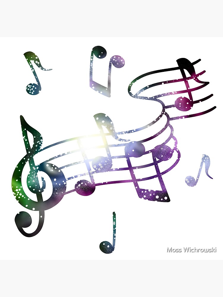 "Galaxy Music Notes" Poster by Hannahiwi | Redbubble