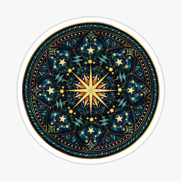"Star Design (Sapphire)" Sticker by WhiteCatArt | Redbubble