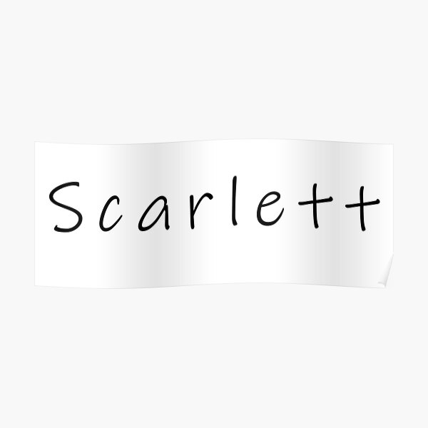 "Scarlett name" Poster by gmstockstudio | Redbubble