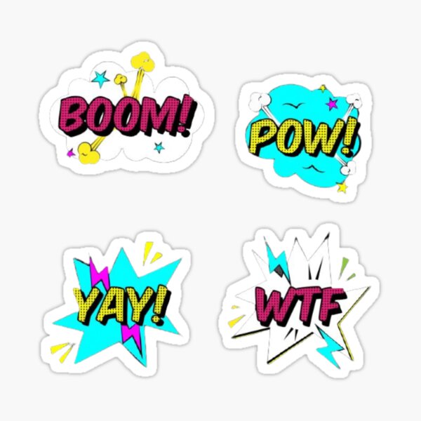 "Colorful Modern Letters Sticker Pack" Sticker by bitternot | Redbubble