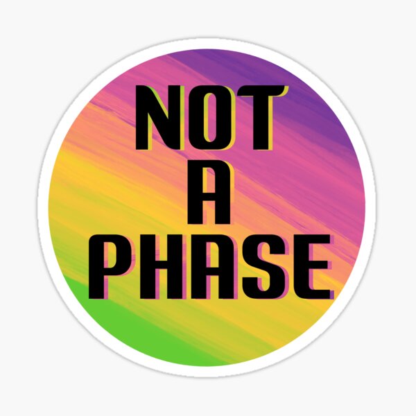 "Lesbian "Not a Phase"" Sticker for Sale by QueerQuill | Redbubble