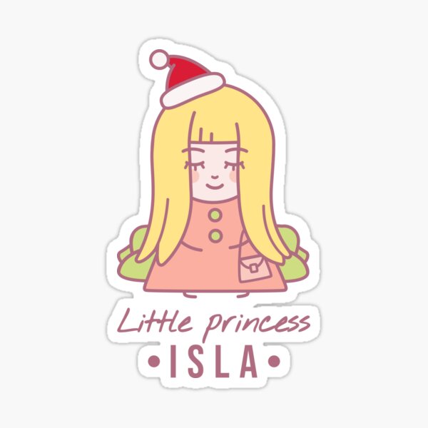 "Little princess Isla | Merry Christmas | Happy New Year" Sticker for ...