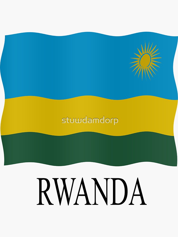 "Rwanda flag" Sticker for Sale by stuwdamdorp | Redbubble