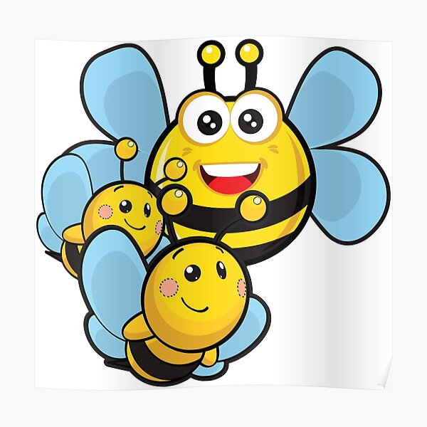 "Mommy Bee and Two Ba-bees" Poster for Sale by ThePicturesGuy | Redbubble