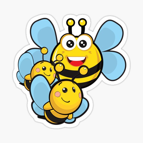 "Mommy Bee and Two Ba-bees" Sticker for Sale by ThePicturesGuy | Redbubble