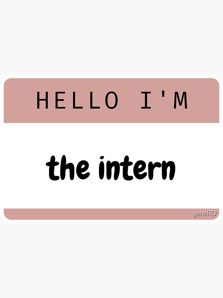"Hello I'm The Intern (Purple)" Sticker for Sale by genzRD | Redbubble