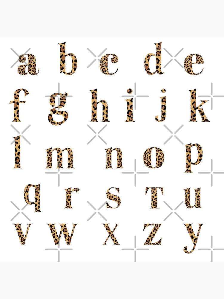 "Animal Print - Leopard Print - Alphabet letter pack" Art Print for ...