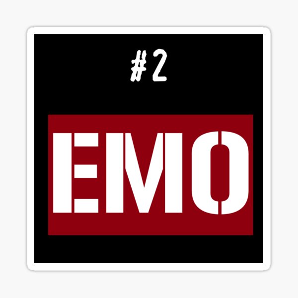 "#2 EMO" Sticker for Sale by Dominoes104 | Redbubble