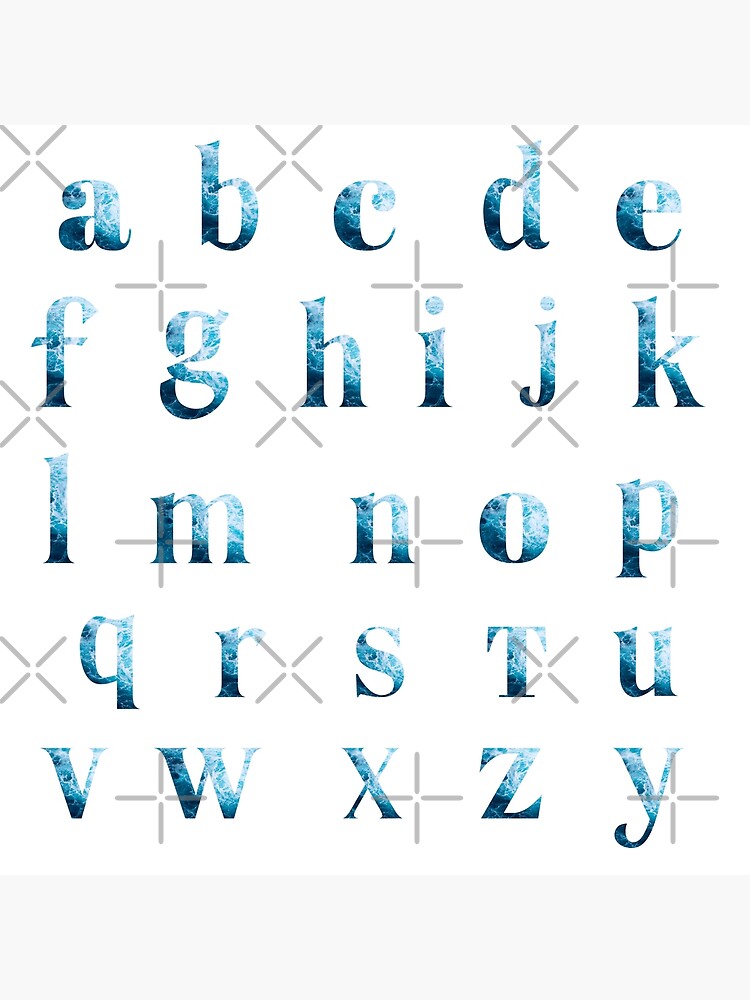 "Ocean alphabet letter pack" Photographic Print for Sale by ...
