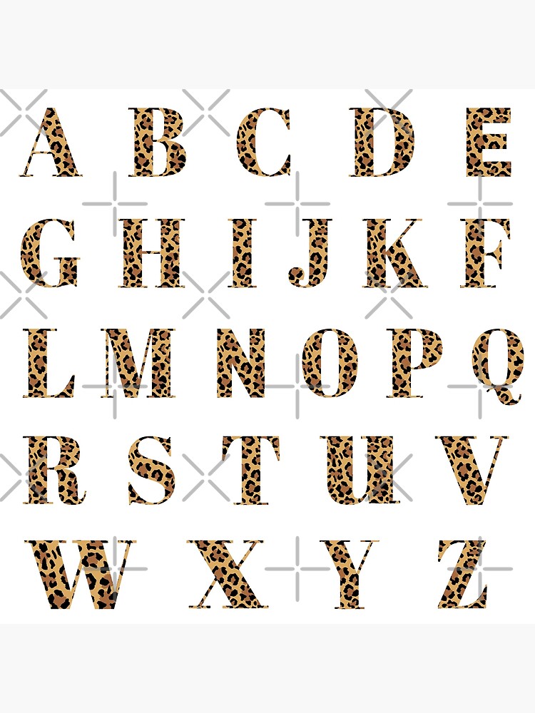 "Animal Print - Leopard Print - Alphabet letter pack" Photographic ...