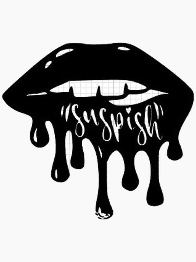 Pegatina «Obra de arte de Bailey Sarian Suspish Mouth» de TrickleArts ...