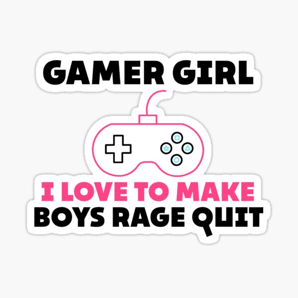 "Gamer Girl Funny Quote Gaming Video Games Girls Teens" Sticker by ...