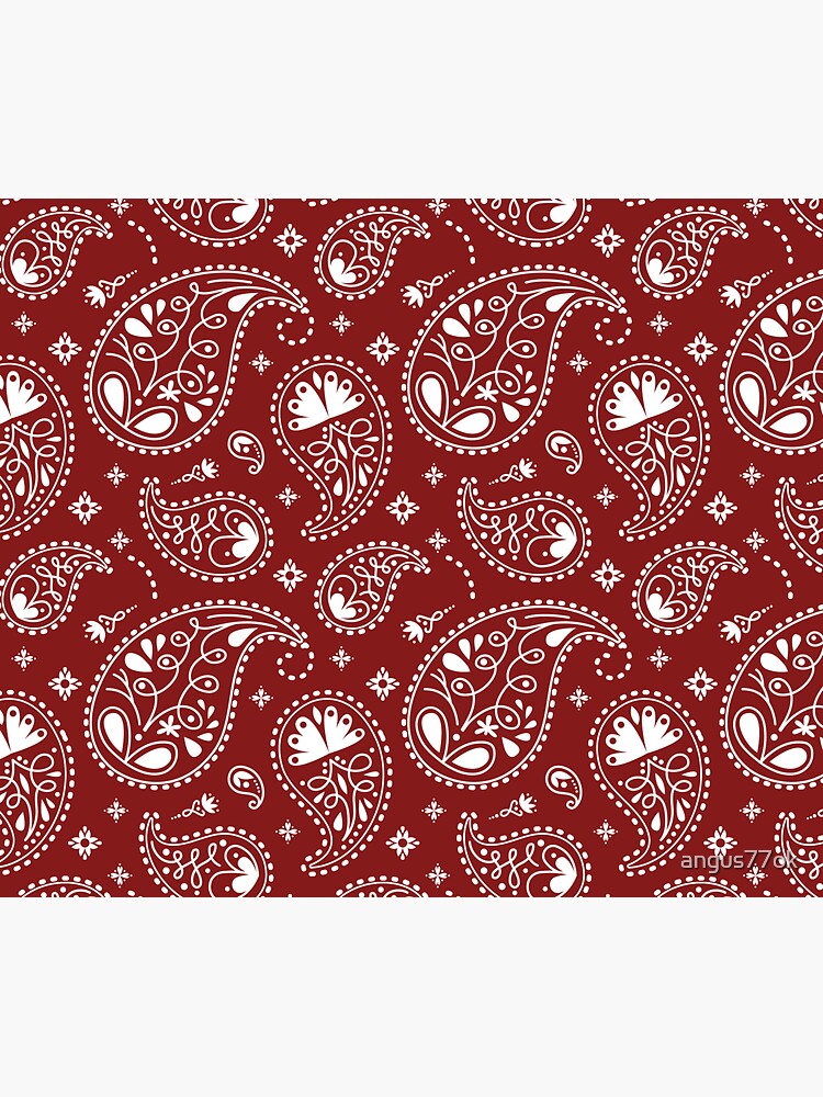 "Paisley Crip Bandana Design - Snoop Dogg - Red" Sticker for Sale by ...