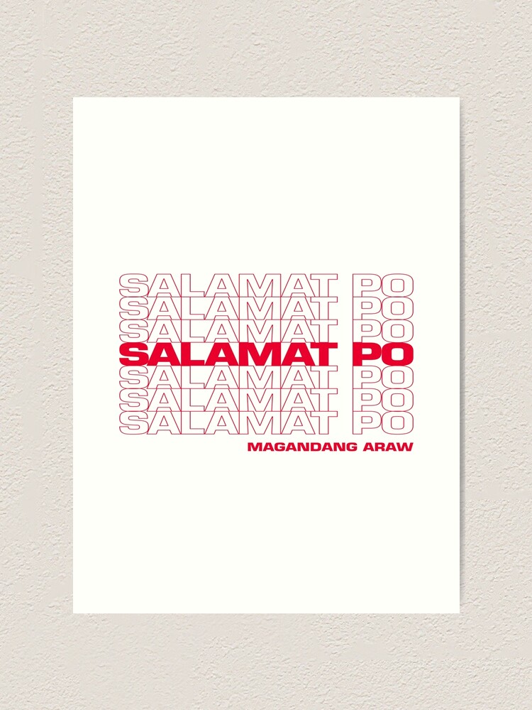 "Salamat Po - Filipino Tagalog Thank You " Art Print for Sale by ...