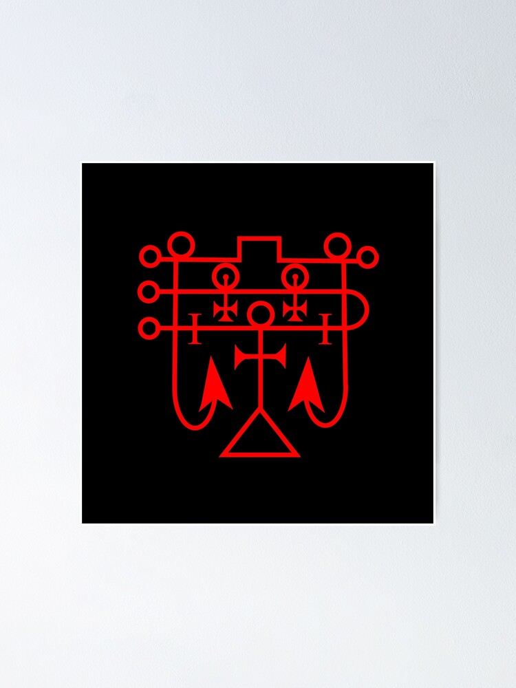"Andras sigil - Goetia (uncircled / red)" Poster by Shadow-Kingdom ...