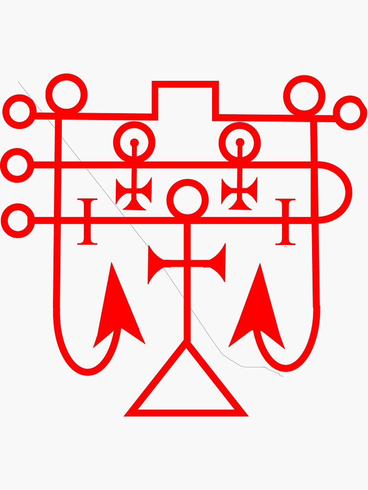 "Andras sigil - Goetia (uncircled / red)" Sticker for Sale by Shadow ...