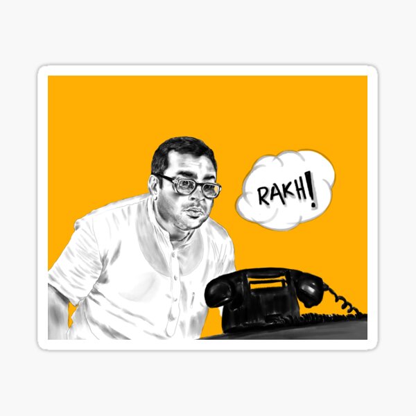 "BABURAO HERA PHERI PARESH RAWAL SKIZZE" Sticker von SatraDesign ...