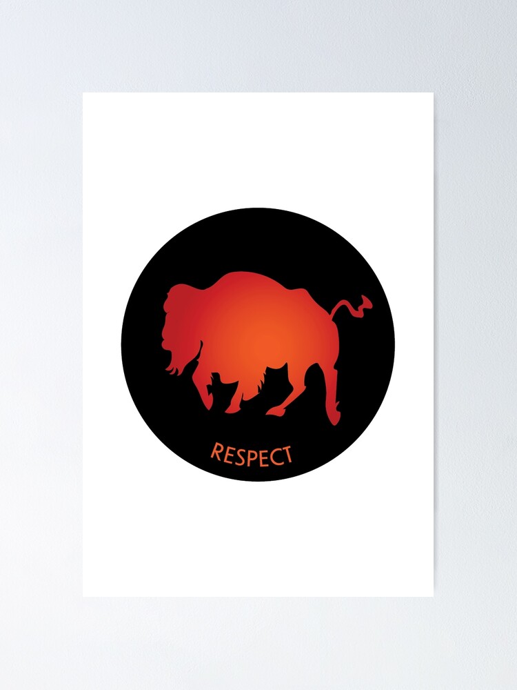 "Buffalo Respect Ojibwe Indigenous WAWEZHI CANADA" Poster by WAWEZHI ...