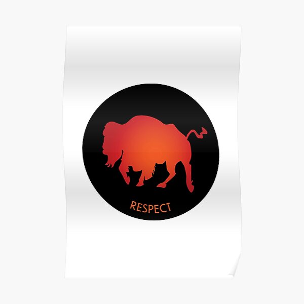 "Buffalo Respect Ojibwe Indigenous WAWEZHI CANADA" Poster by WAWEZHI ...