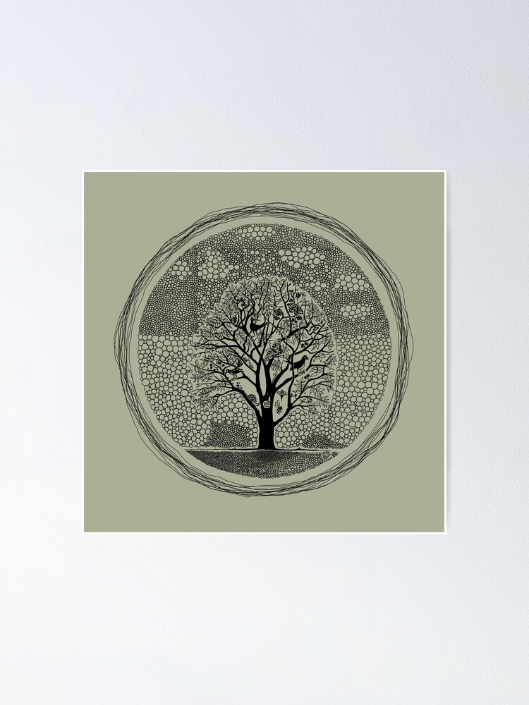 "NOT Just a Tree (Olive Sprig background)" Poster for Sale by Colette ...
