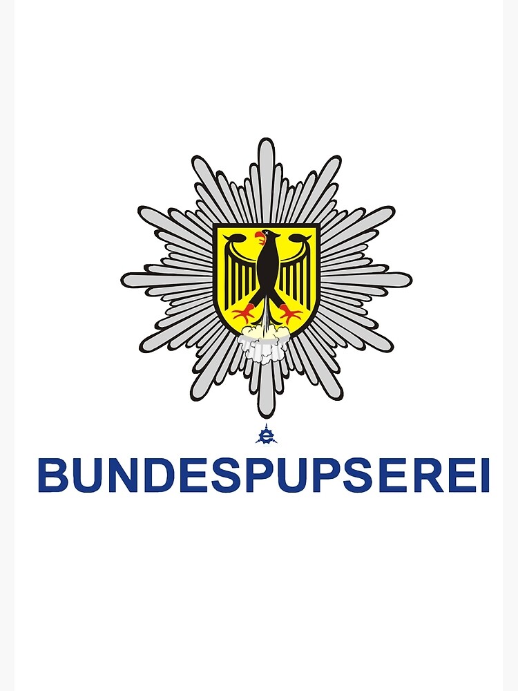 "Bundespupserei (Federal Police Logo)" Spiral Notebook by e-gruppe ...