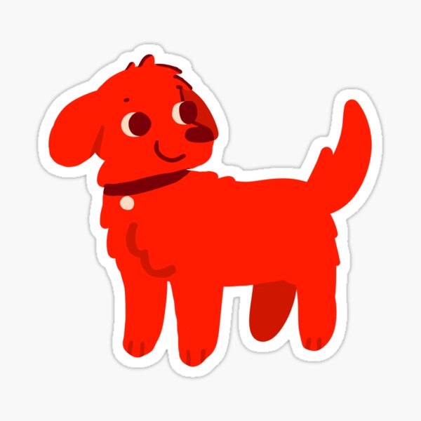 "Big Red Dog " Sticker by Friendlyfoxpal | Redbubble