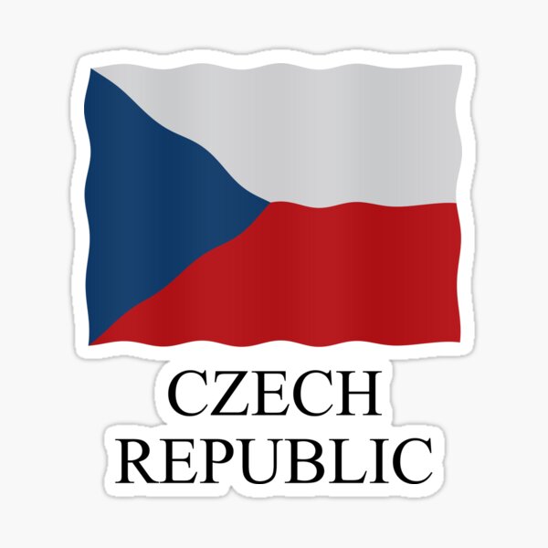"Czech Republic flag" Sticker for Sale by stuwdamdorp | Redbubble