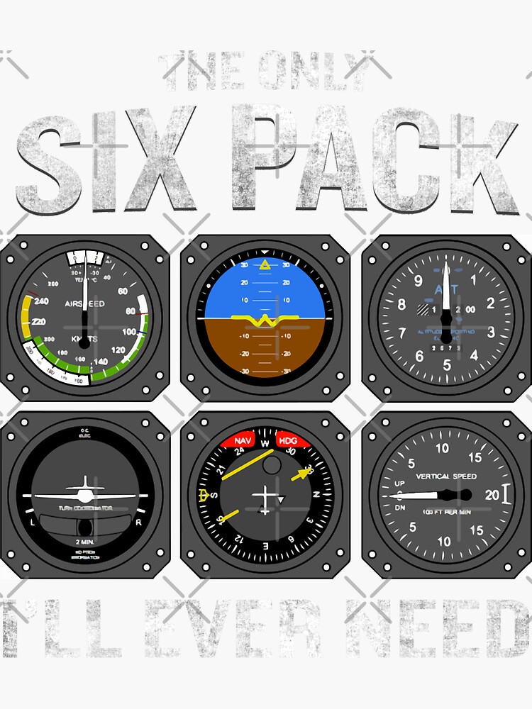 "Funny Pilot Quote Cockpit Airplane Flight Intruments" Sticker for Sale ...