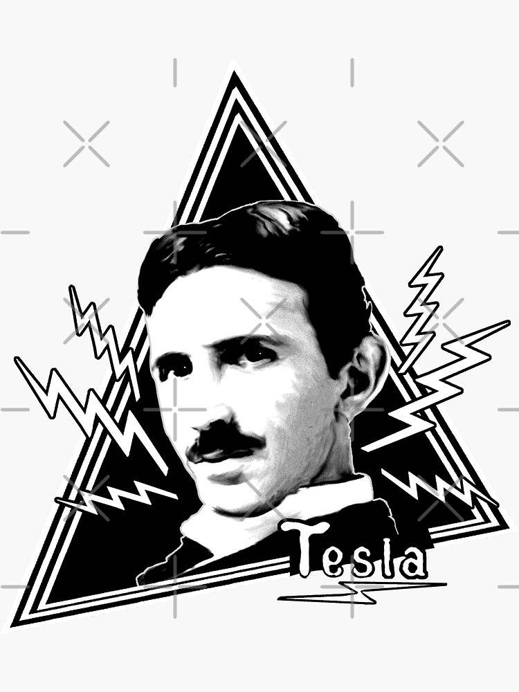 "Nikola Tesla" Sticker for Sale by carefuldisorder | Redbubble