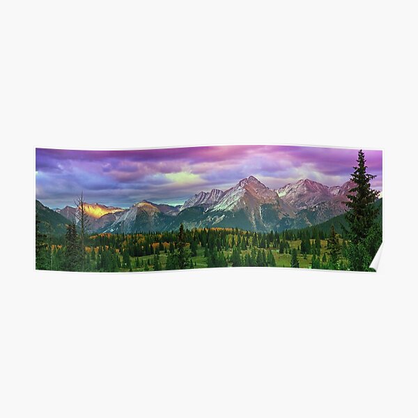 "Molas Pass Sunset Panorama" Poster by briankphoto | Redbubble