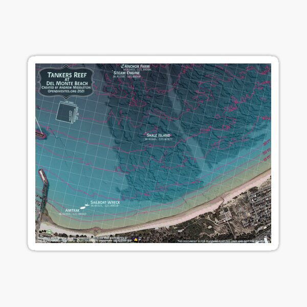"Del Monte Beach, Monterey California" Sticker by ecoandrewtrc | Redbubble