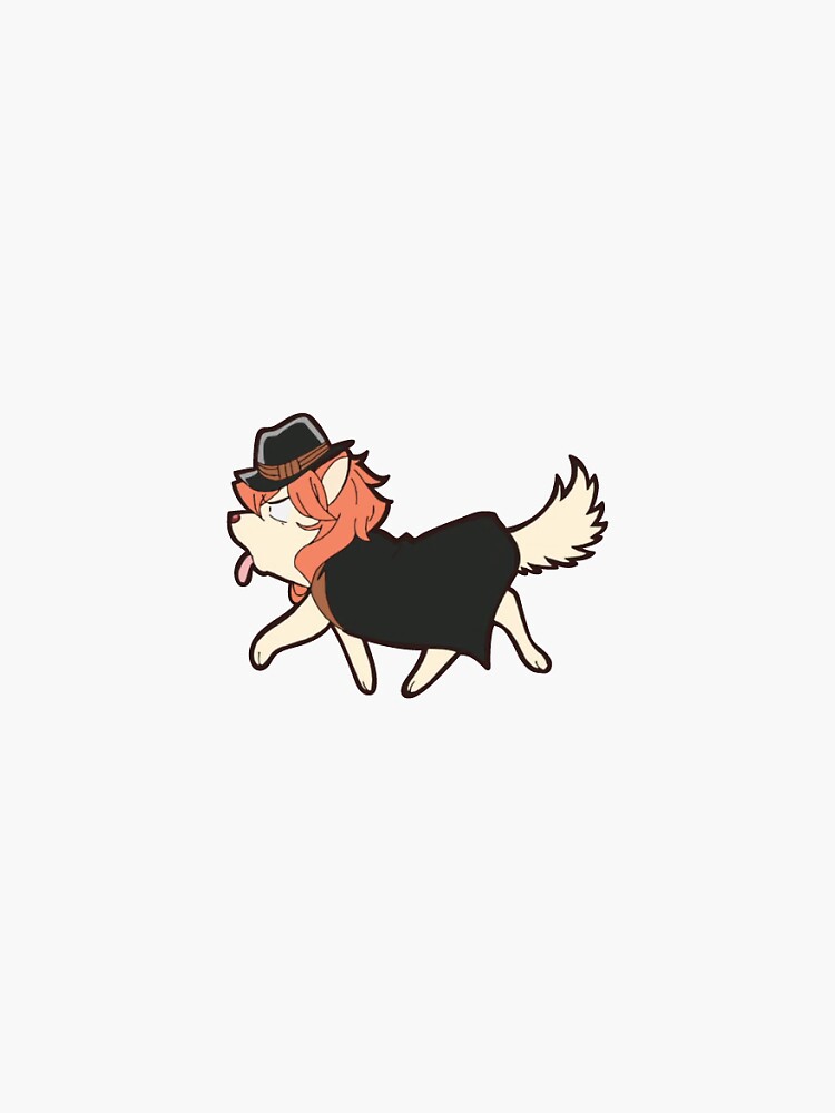 "Bungou Stray Dogs Wan! Chuuya Nakahara dog" Sticker for Sale by ...