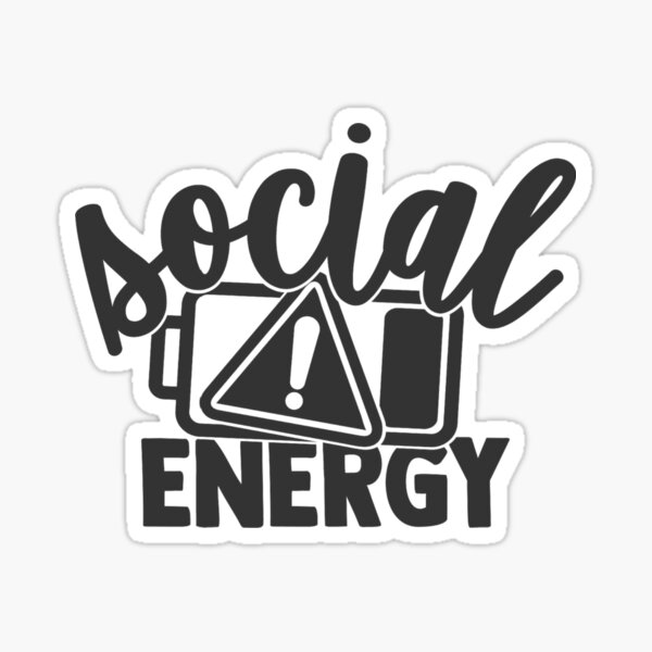 "Social energy" Sticker for Sale by pnkpopcorn | Redbubble